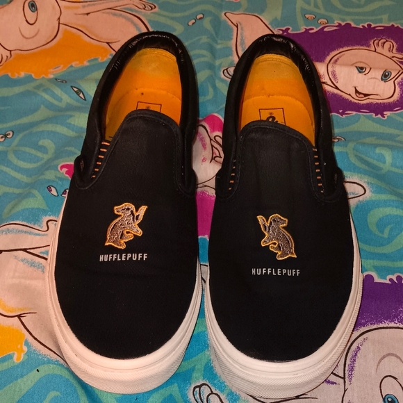 Vans | Shoes | Vans Harry Potter Hufflepuff Slip Ons Slip On ...